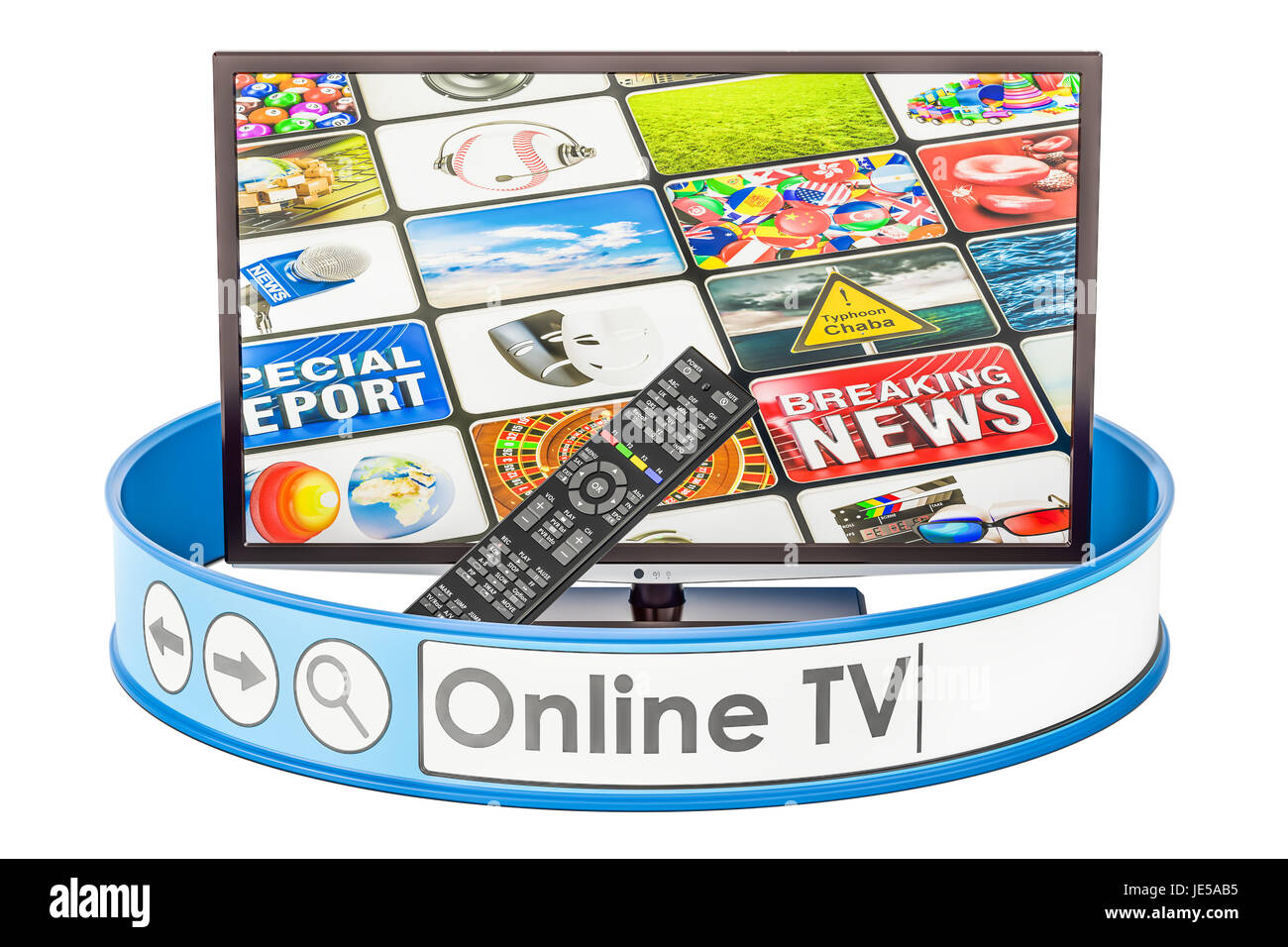 Live television concept 3d Cut Out Stock Images & Pictures - Alamy