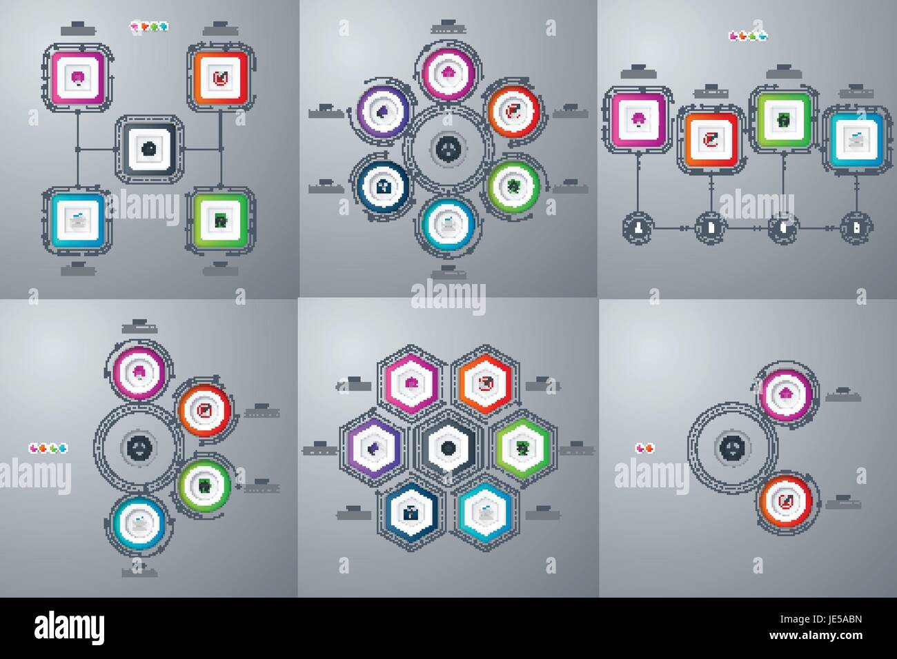 Set with infographics. Data and information visualization. Template ...