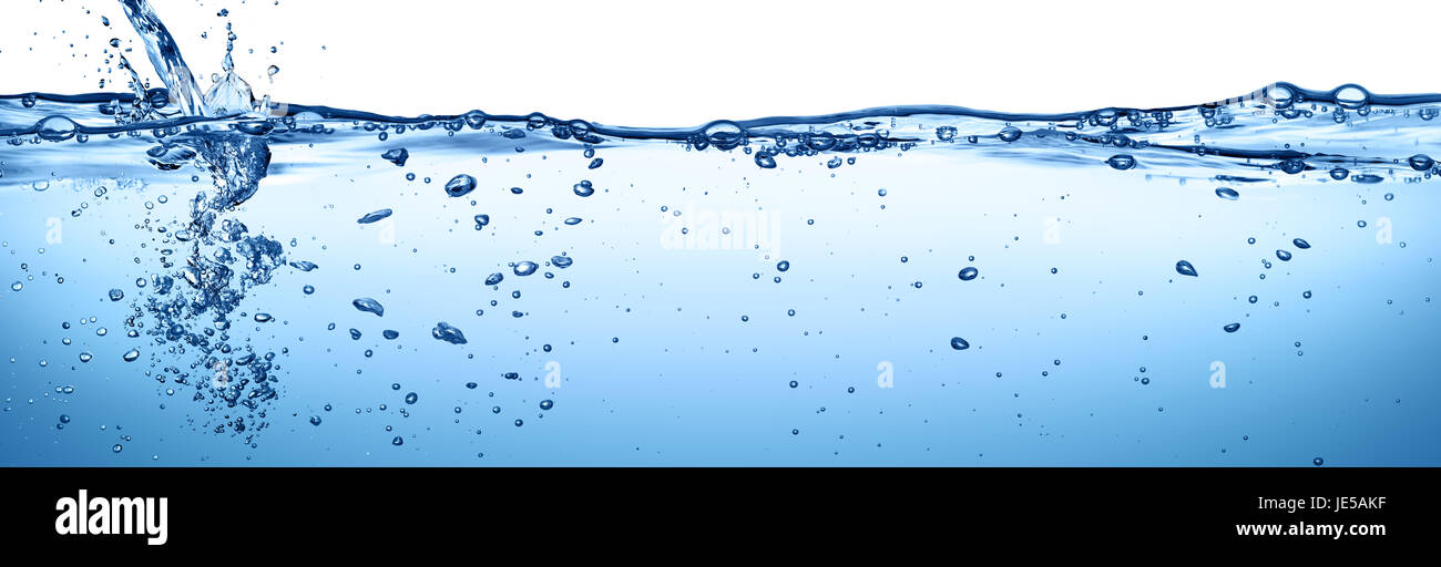 Splashing And Flowing Of Transparent Water Isolated On White Stock ...