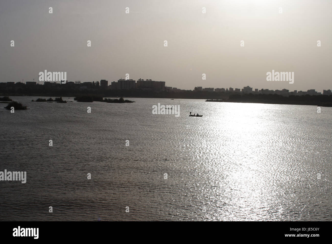 Boats on the Temsah lake Stock Photo - Alamy