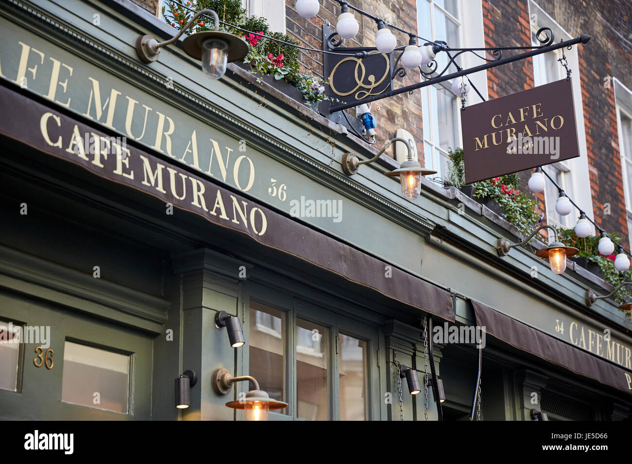 Cafe Murano, London, UK Stock Photo - Alamy