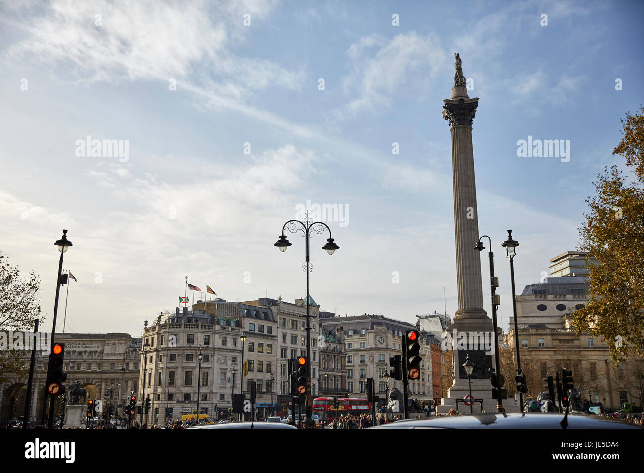 Trafalgar square road sign hi-res stock photography and images - Alamy