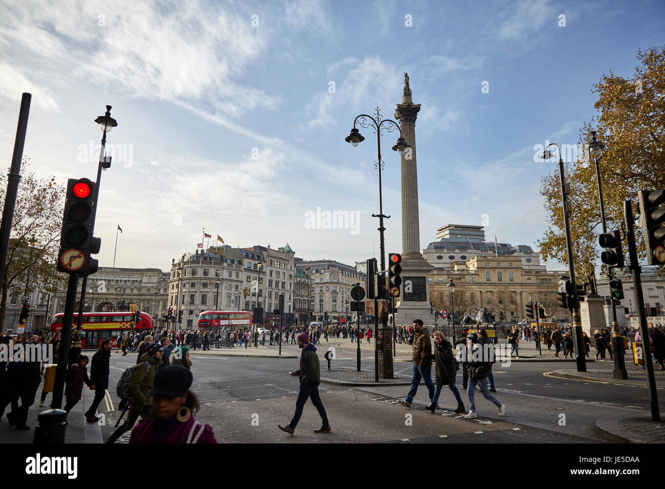 Trafalgar square road sign hi-res stock photography and images - Alamy