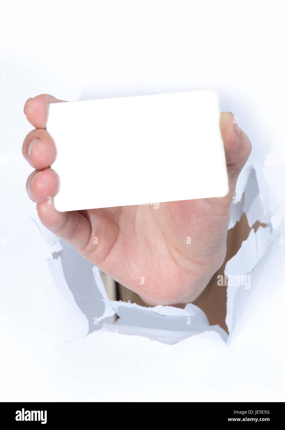 Hand and a card Stock Photo - Alamy