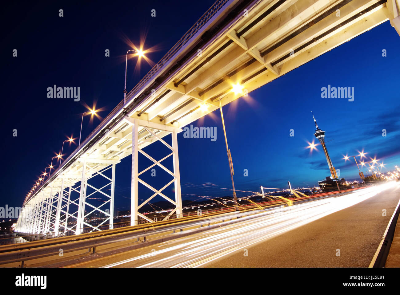 highway under the bridge in macau Stock Photo - Alamy