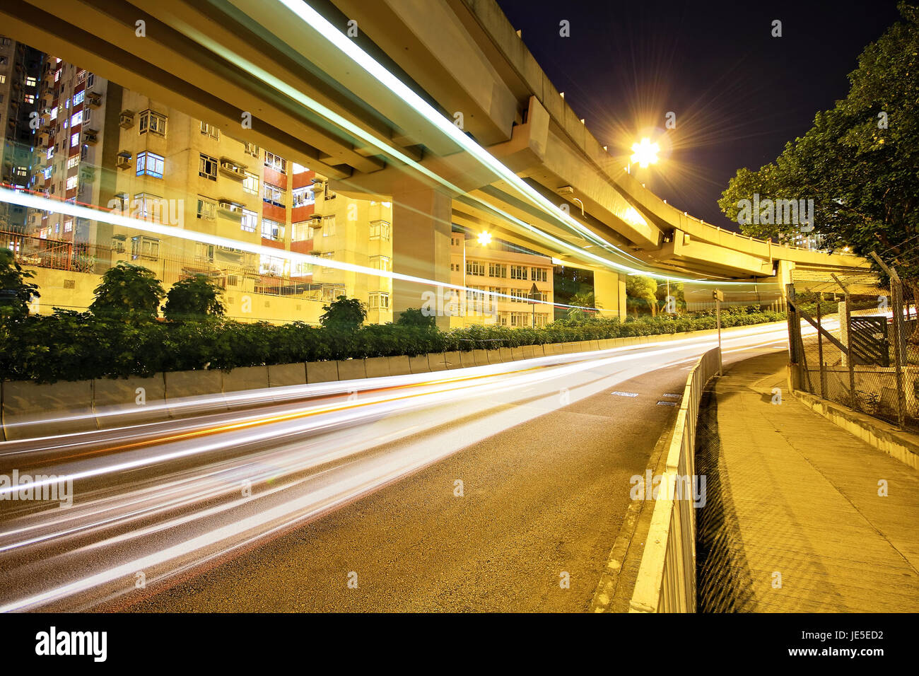 traffic in city at night Stock Photo - Alamy