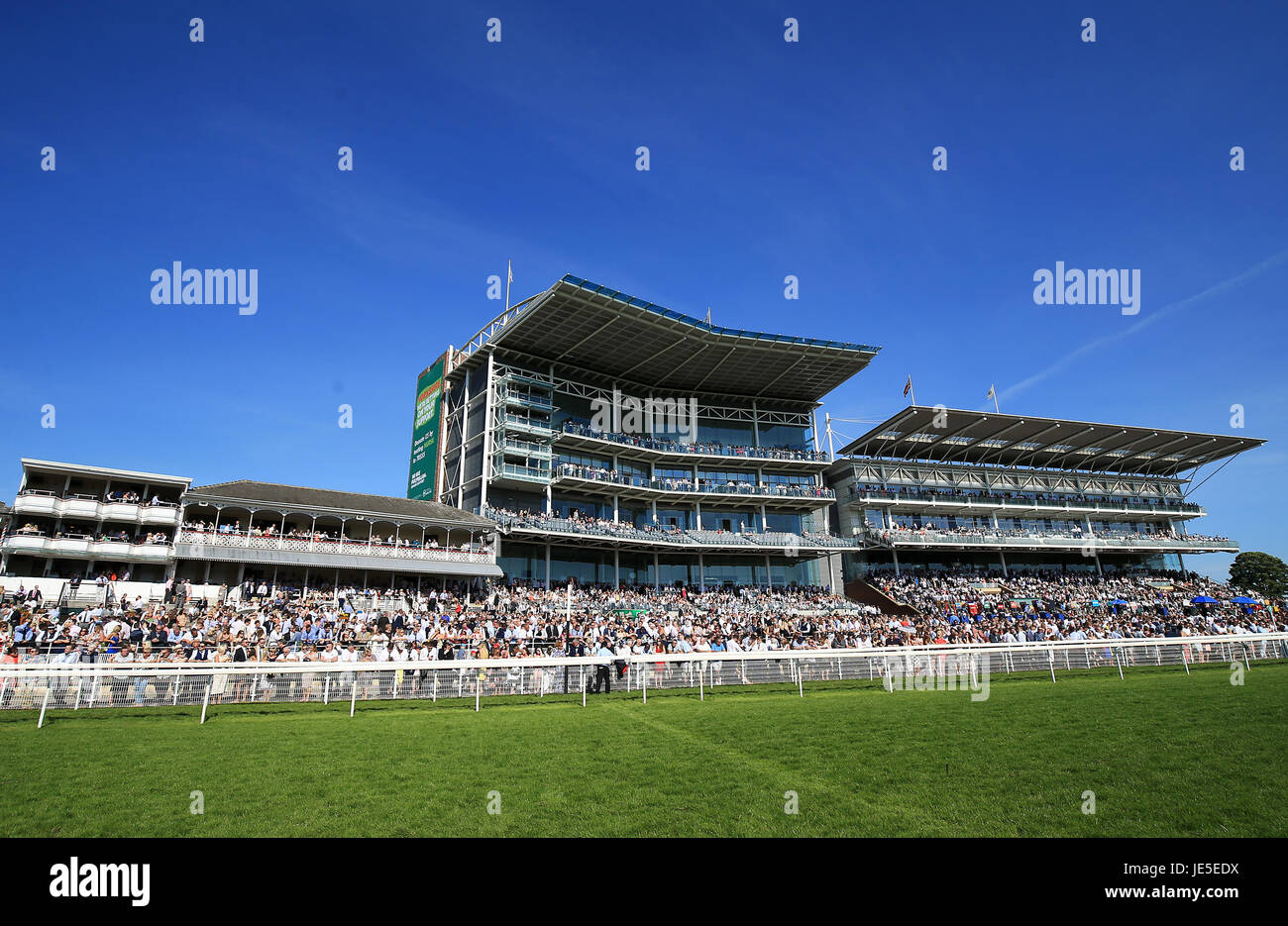 A general view of the Ebor Stand at York races Stock Photo - Alamy