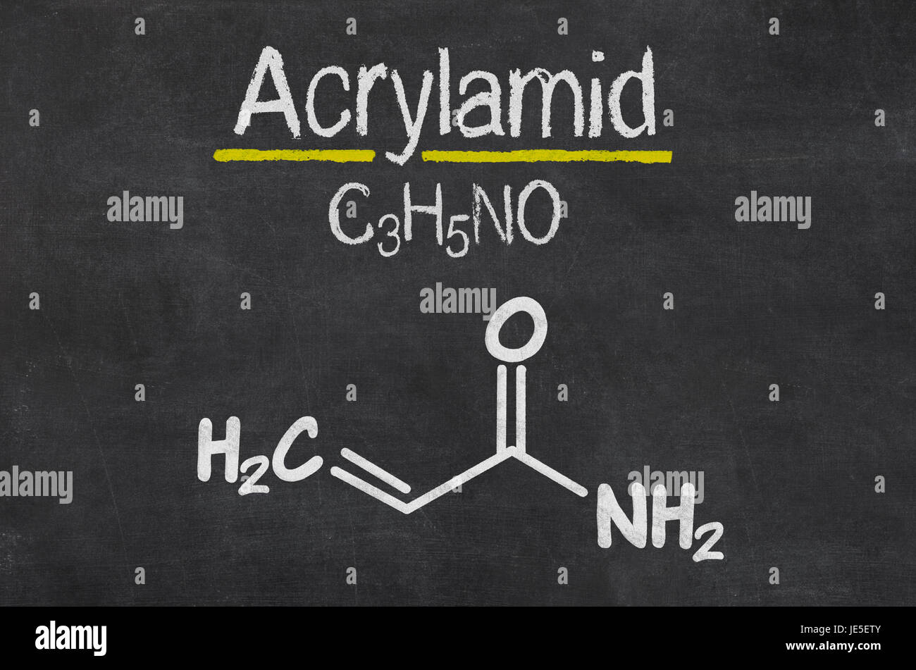 Schiefertafel mit der chemischen Formel von Acrylamid Stock Photo - Alamy