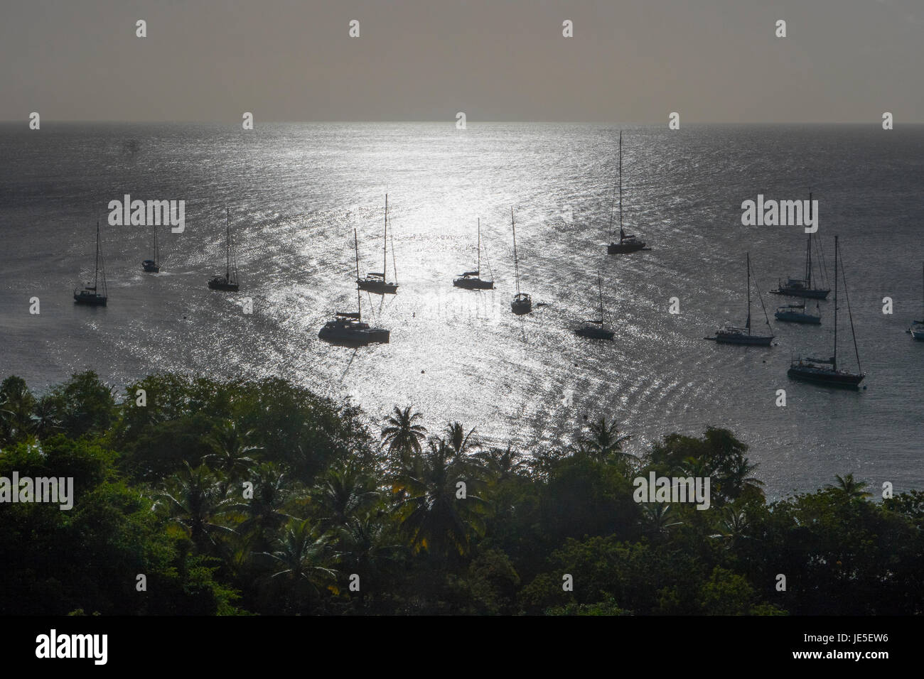 beautiful Sunset on Mustique Stock Photo - Alamy