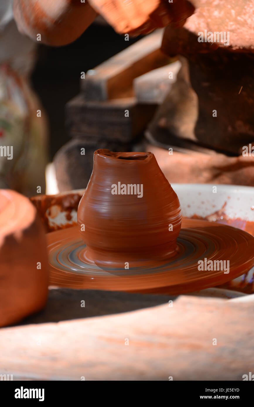 the craft of pottery in spain Stock Photo - Alamy