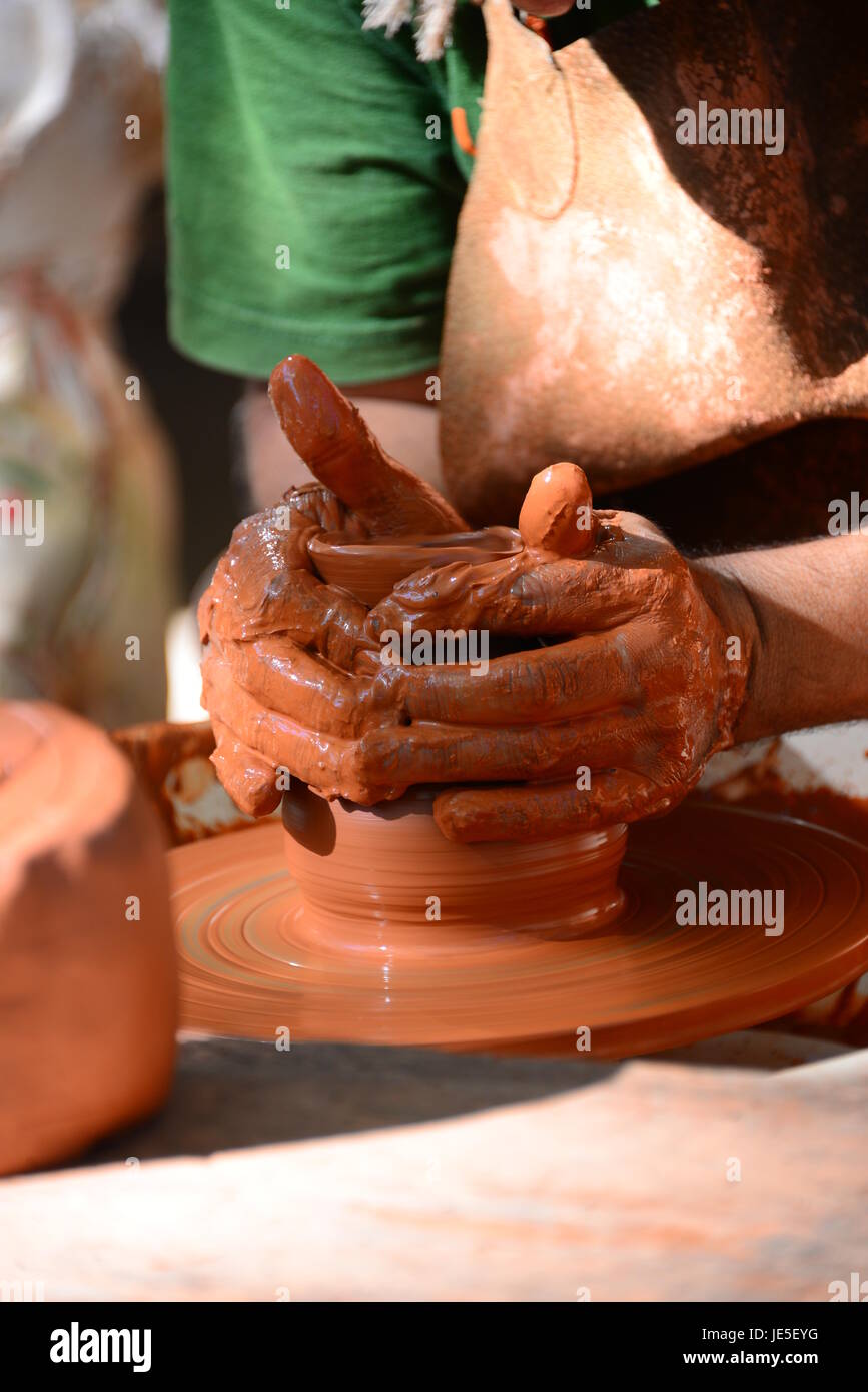 the craft of pottery in spain Stock Photo - Alamy