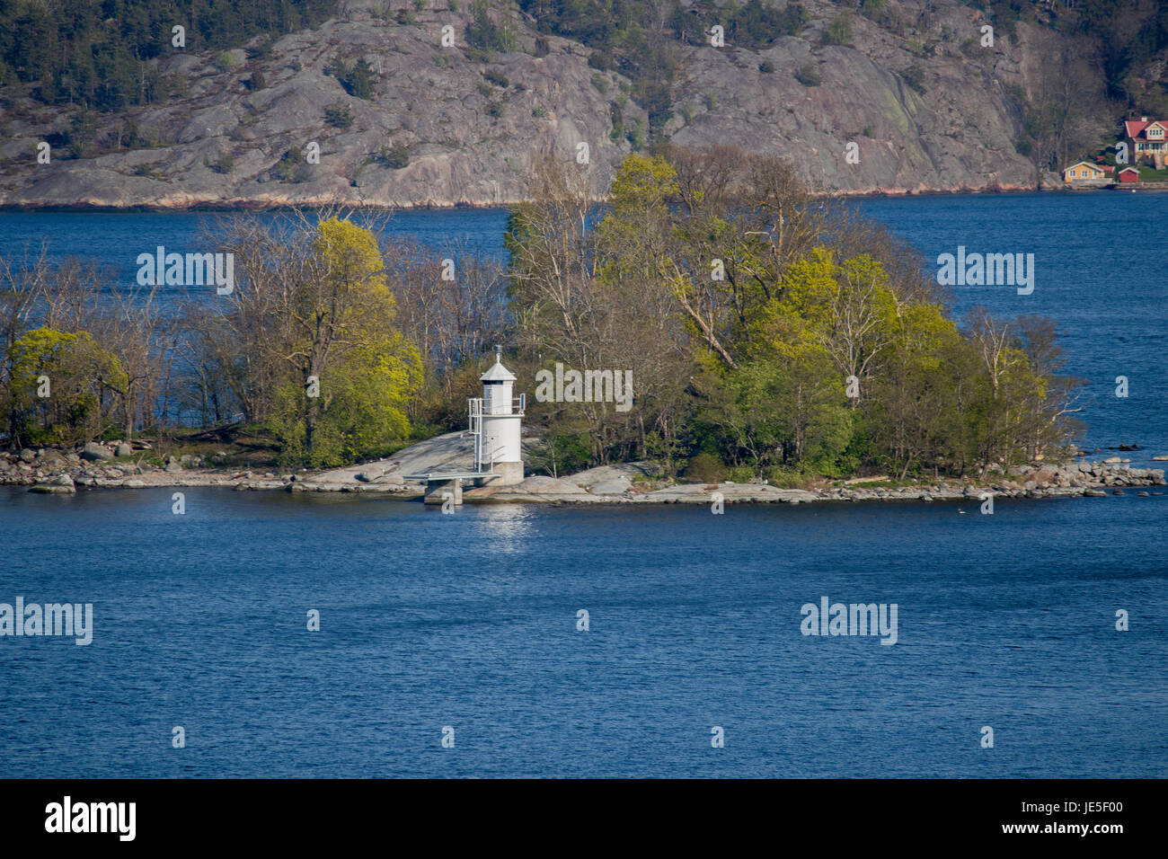 Small lighthouse in the Stockholm archipelago in Sweden Stock Photo - Alamy