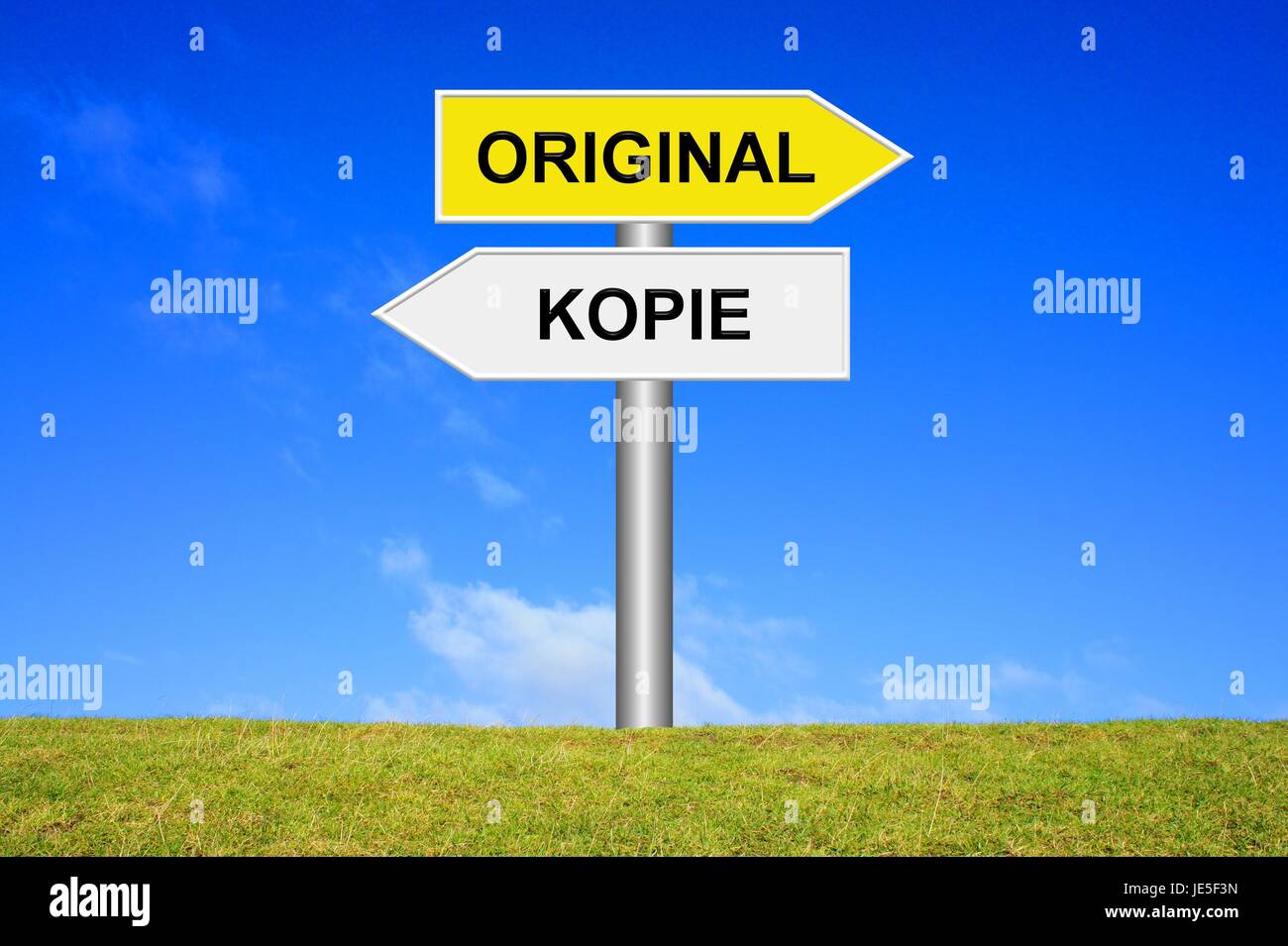 sign directional sign: original copy Stock Photo - Alamy