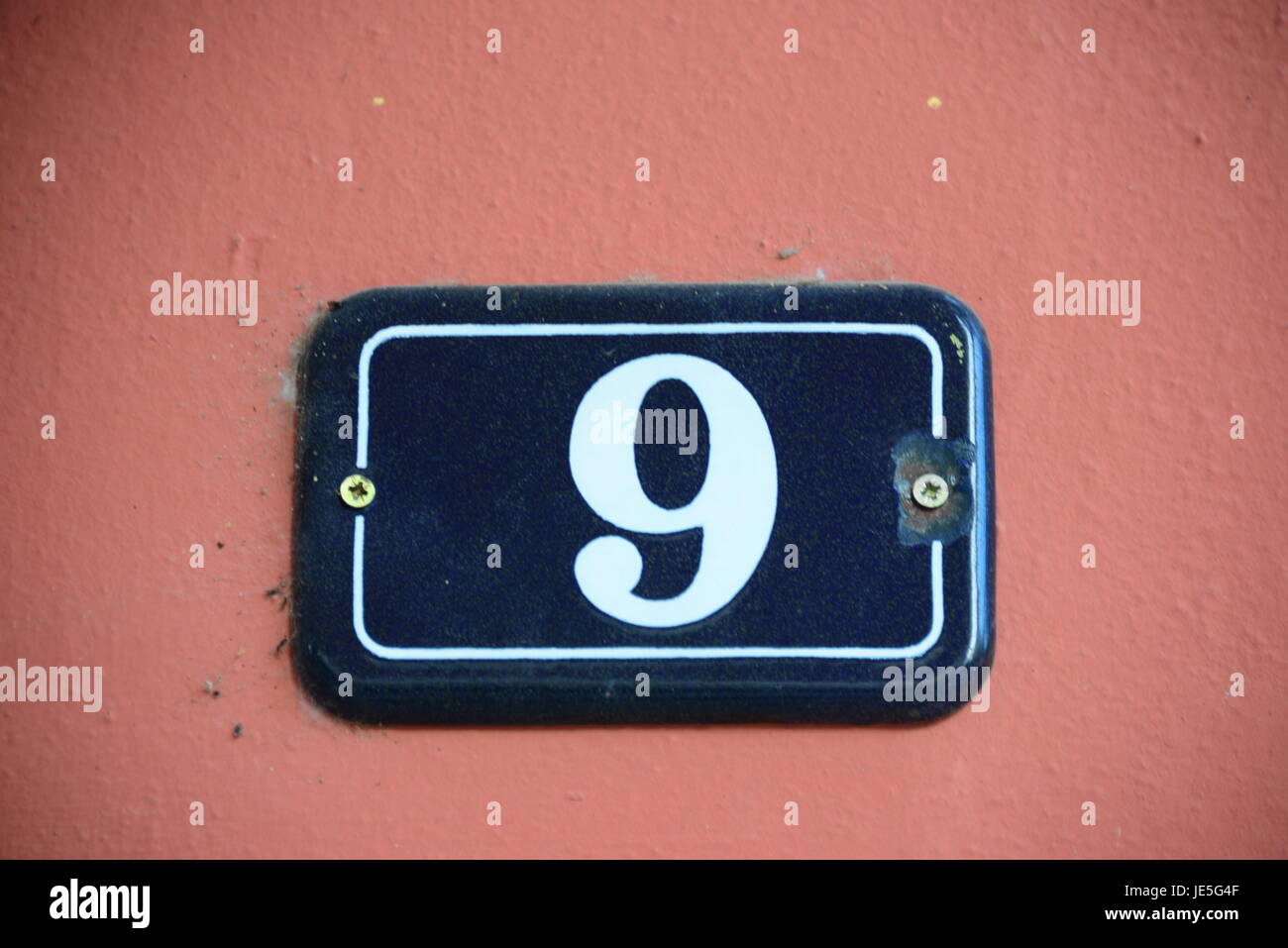 house facades,street signs,email,tiles,spain,house number 9 Stock Photo ...