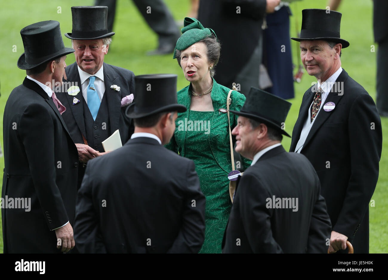 Brigadier Andrew Parker Bowles (second left), The Princess Royal and ...