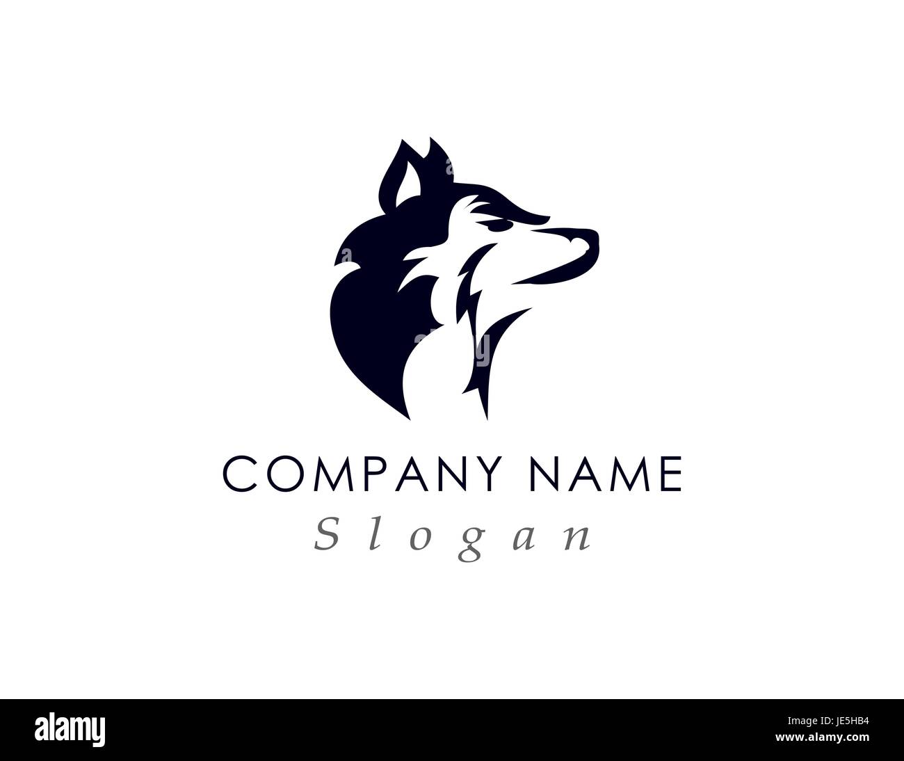 Wolf vector logo wildlife Stock Vector Images - Alamy