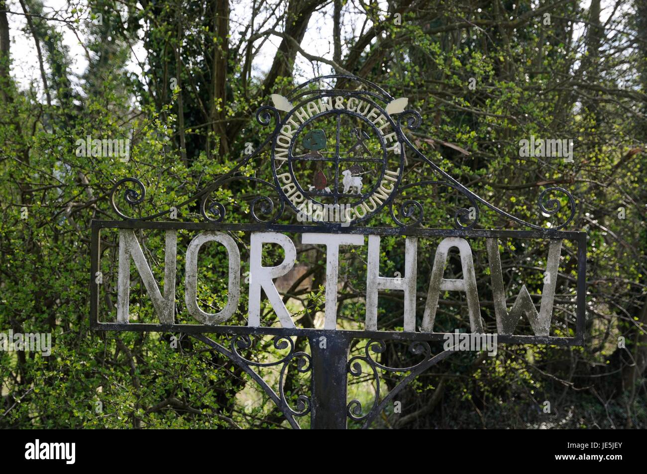 Northaw village sign, Northaw, Hertfordshire Stock Photo - Alamy