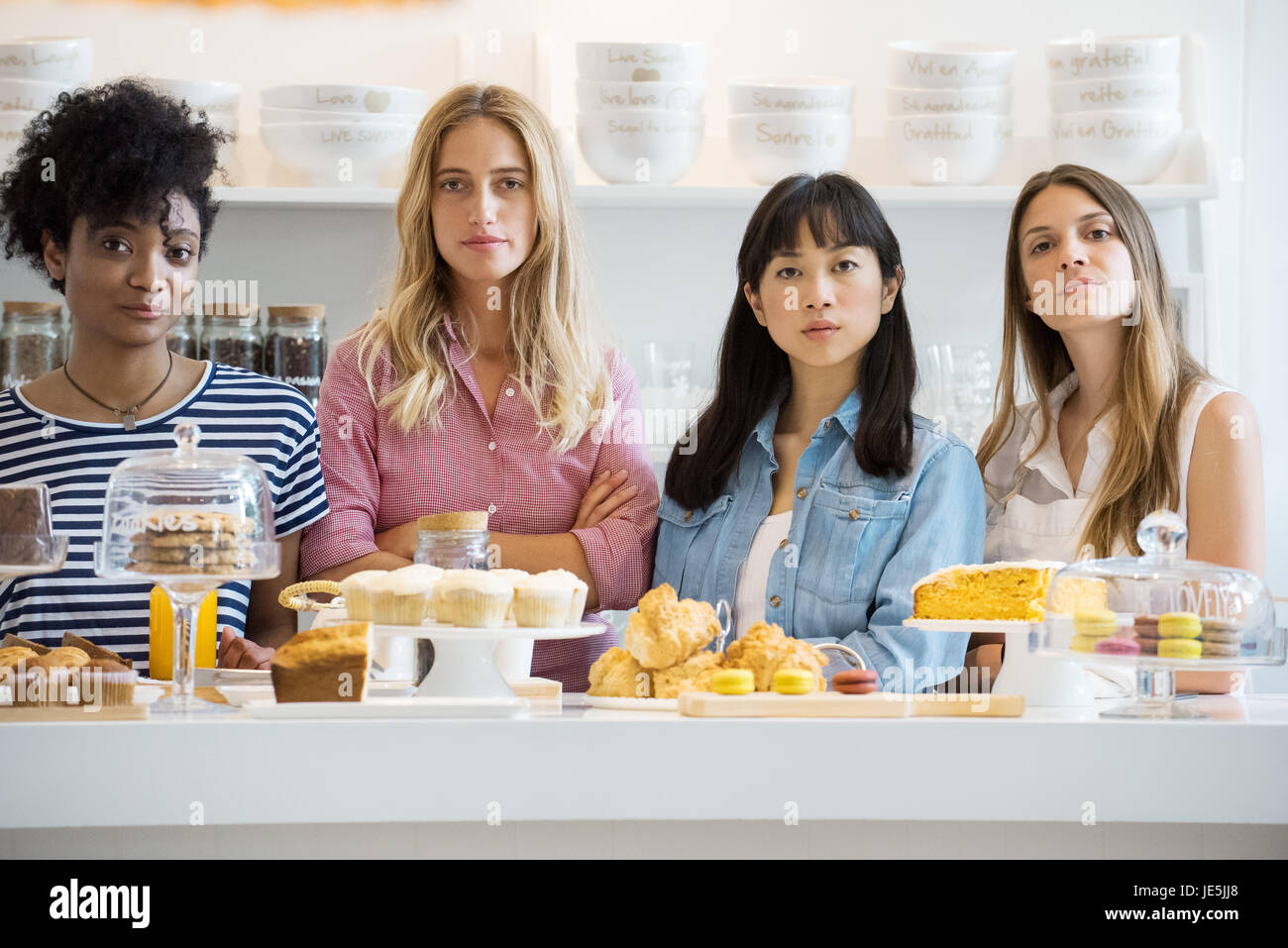 Bakery young woman employee hi-res stock photography and images - Alamy