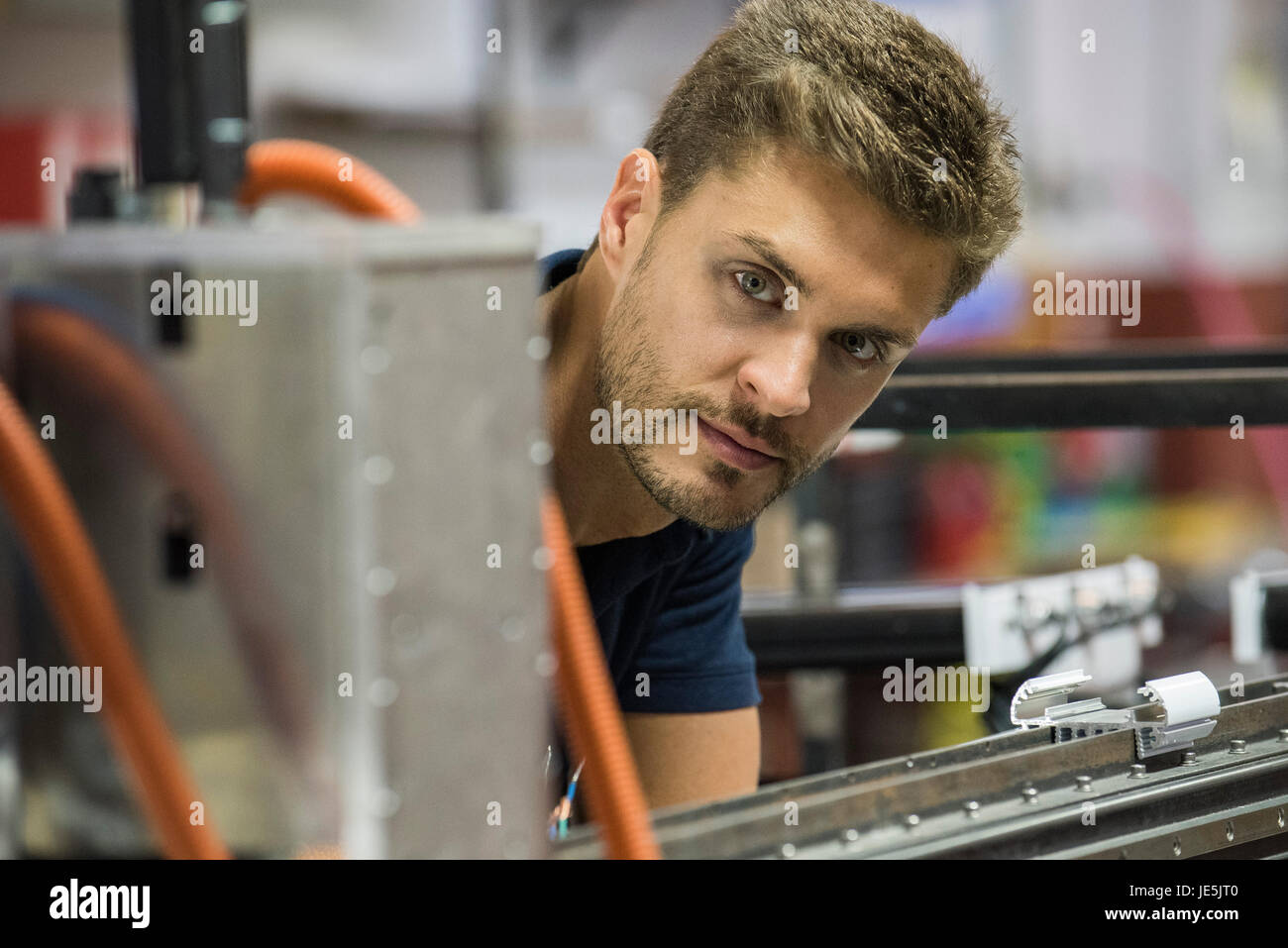 Factory worker, portrait Stock Photo - Alamy