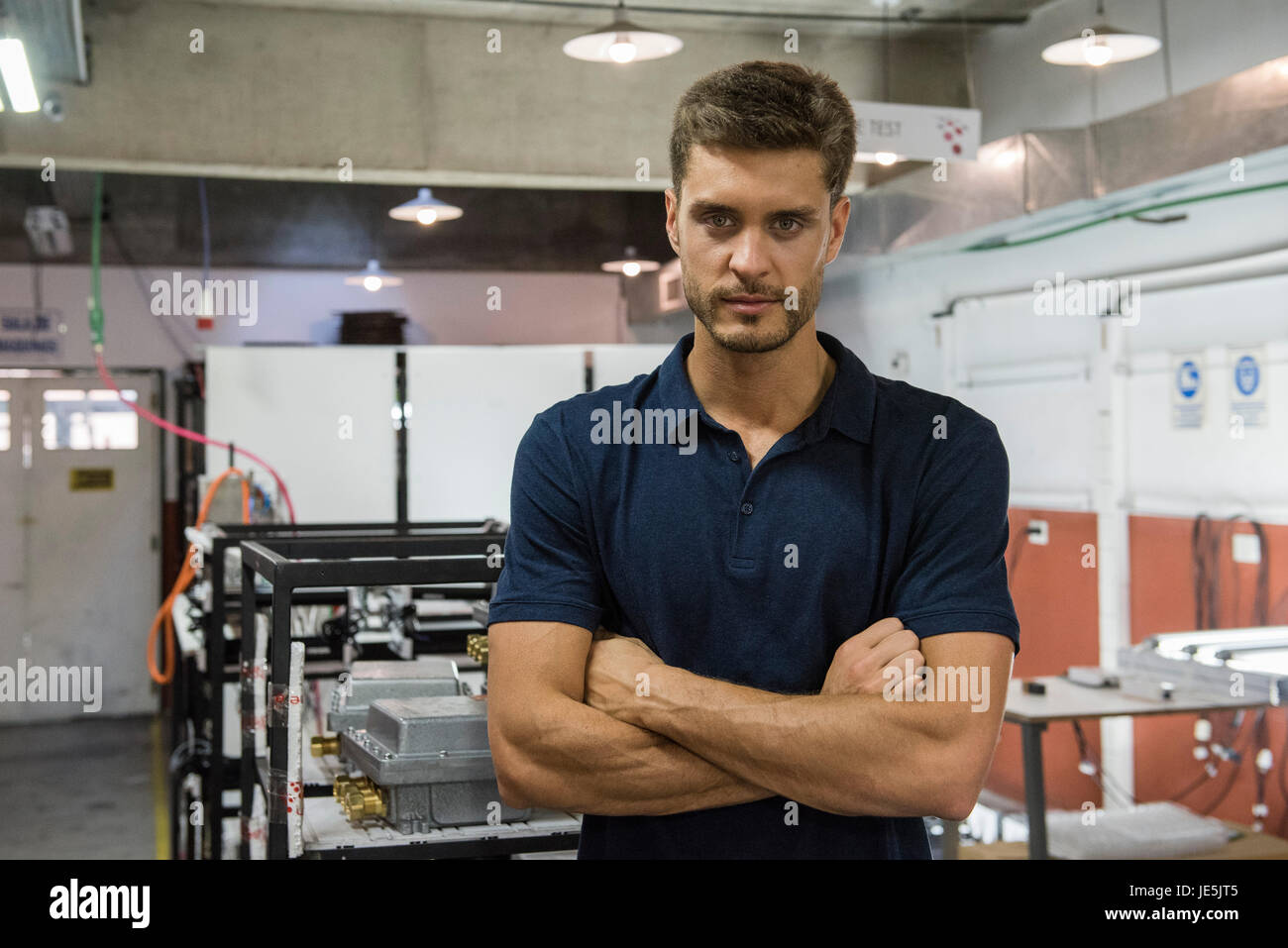 Factory worker, portrait Stock Photo - Alamy