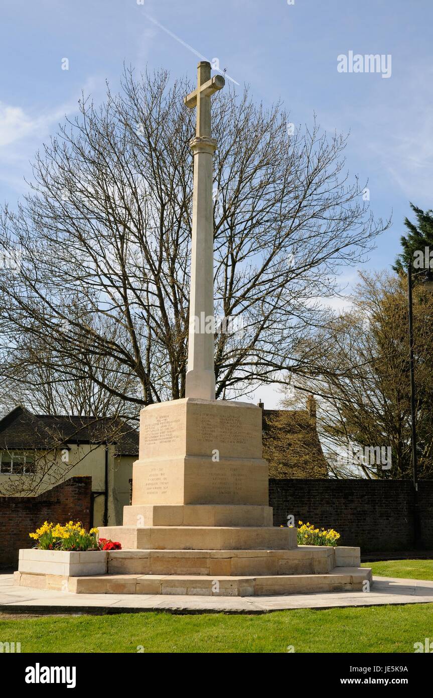 War Memorial, Northaw, Hertfordshire Stock Photo - Alamy