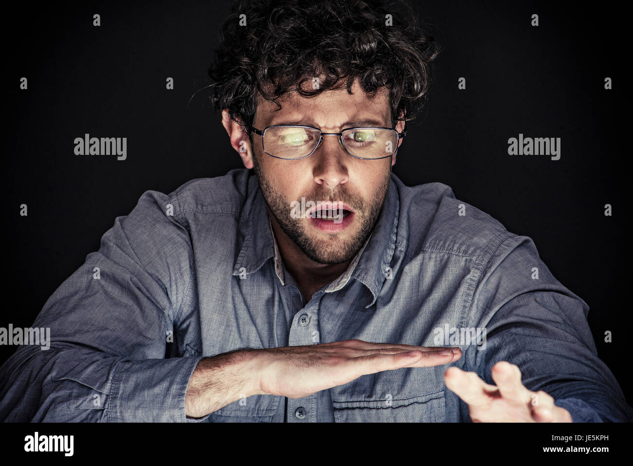 Surprised Person Looking Down