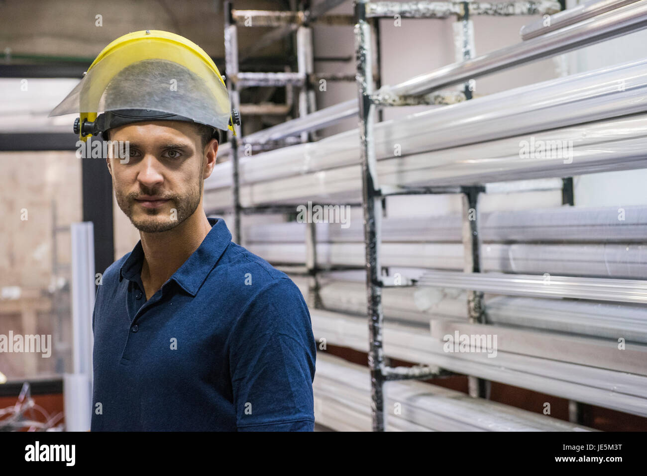 Factory worker, portrait Stock Photo - Alamy
