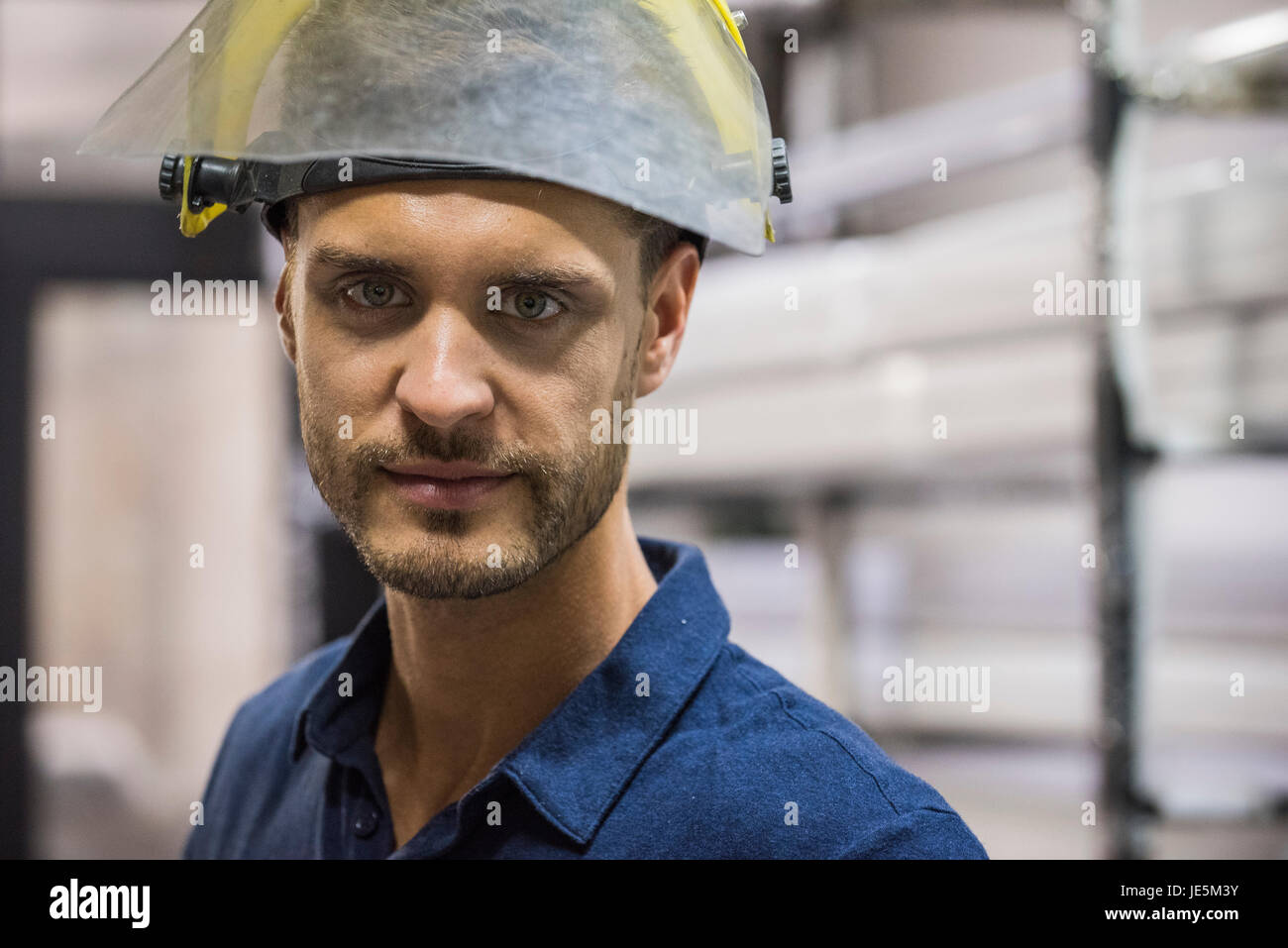 Factory worker, portrait Stock Photo - Alamy