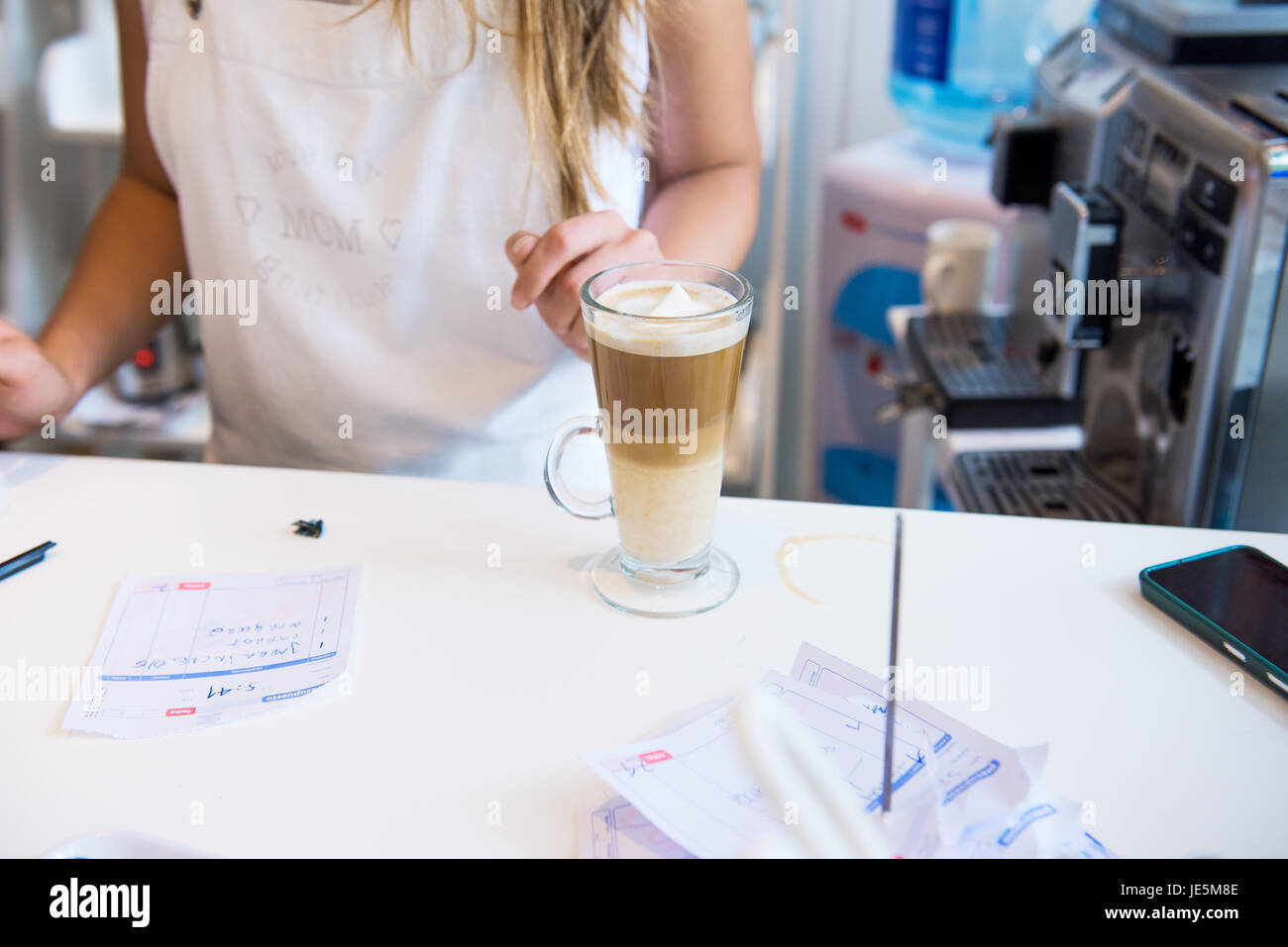 Fancy cappuccino drink in cafe Stock Photo - Alamy