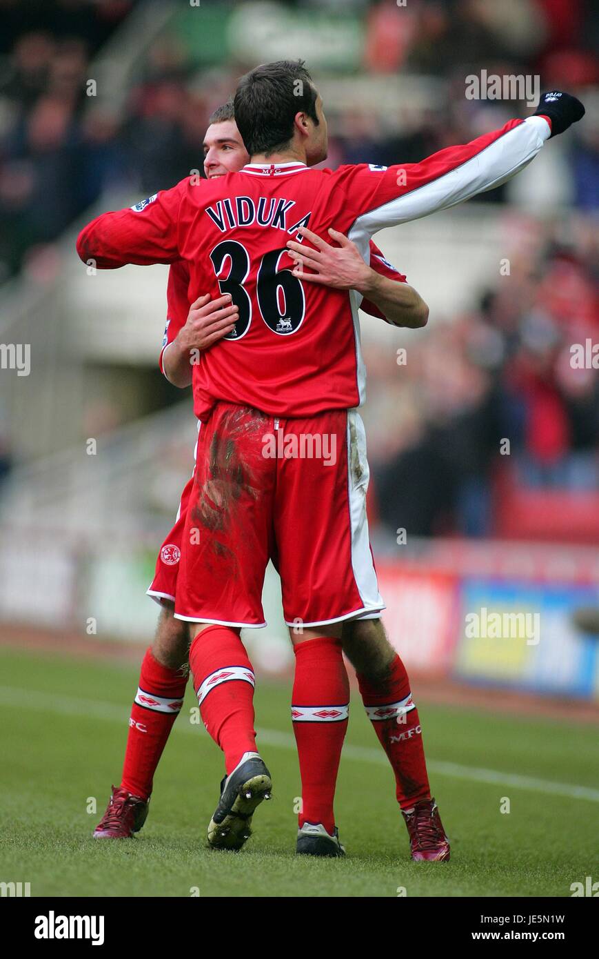 JAMES MORRISON & MARK VIDUKA MIDDLESBROUGH V TOTTENHAM RIVERSIDE ...