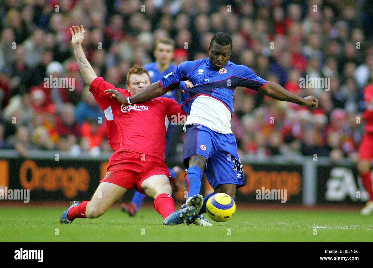 JOHN ARNE RIISE & YAKUBU LIVERPOOL V MIDDLESBROUGH ANFIELD LIVERPOOL ...