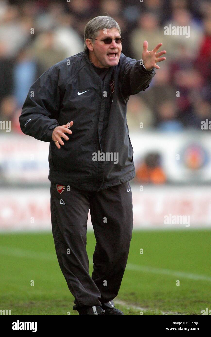 PAT RICE ARSENAL ASSISTANT MANAGER JJB STADIUM WIGAN ENGLAND 19 ...