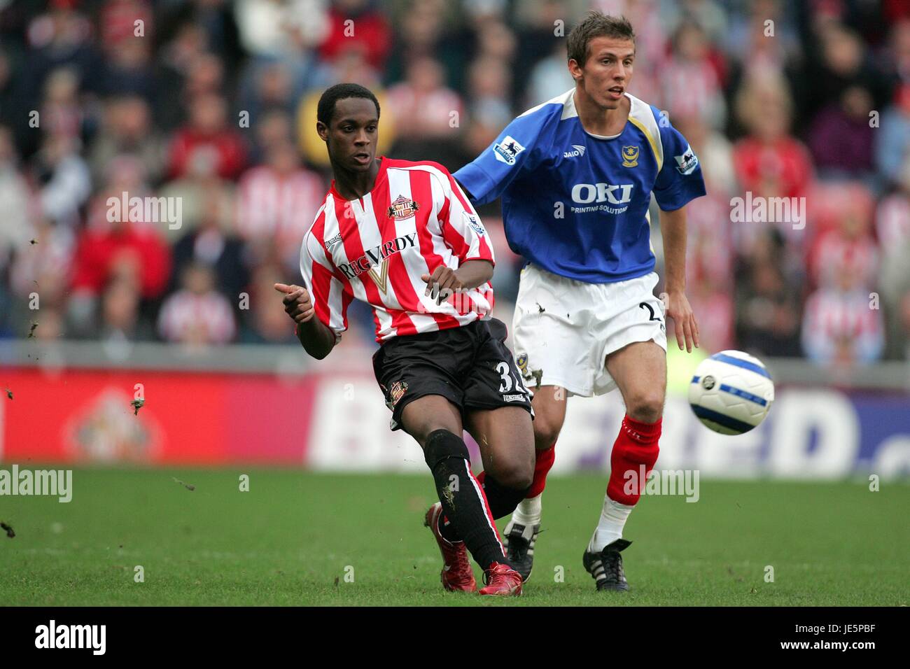 JUSTIN HOYTE & GARY O'NEIL SUNDERLAND V PORTSMOUTH STADIUM OF LIGHT ...