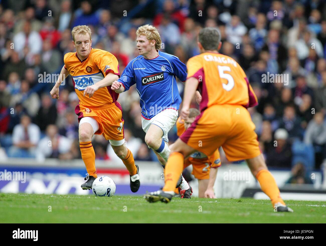 CHRIS BURKE & BRIAN KERR RANGERS V MOTHERWELL IBROX STADIUM GLASGOW ...