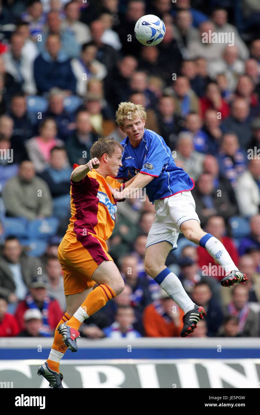 CHRIS BURKE & STEVEN HAMILTON RANGERS V MOTHERWELL IBROX STADIUM ...