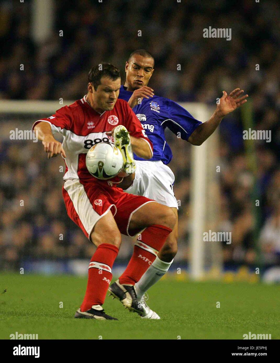 MARK VIDUKA & MATTEO FERRARI EVERTON V MIDDLESBORO GOODISON PARK ...