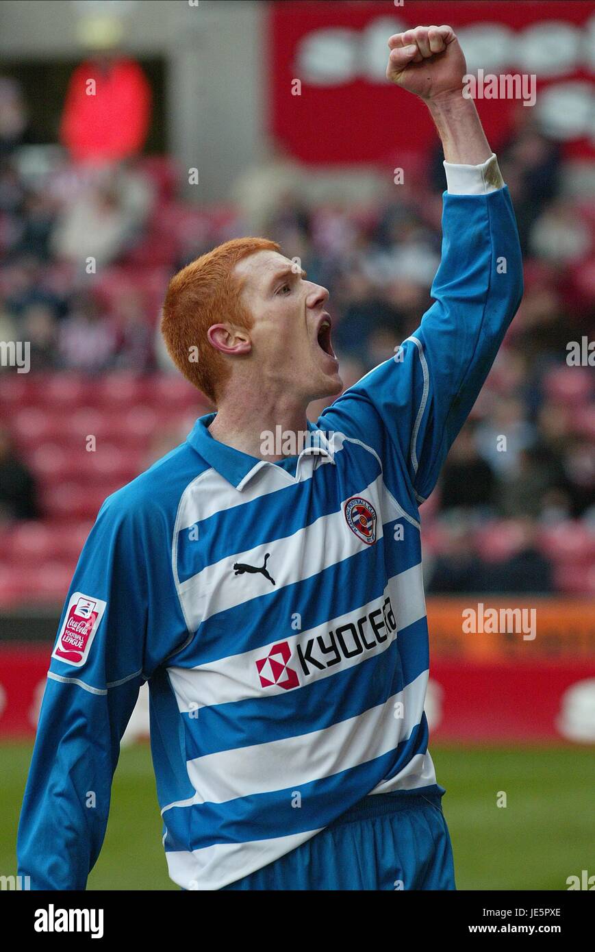 DAVE KITSON CELEBRATES STOKE CITY V READING BRITANNIA STADIUM STOKE ...