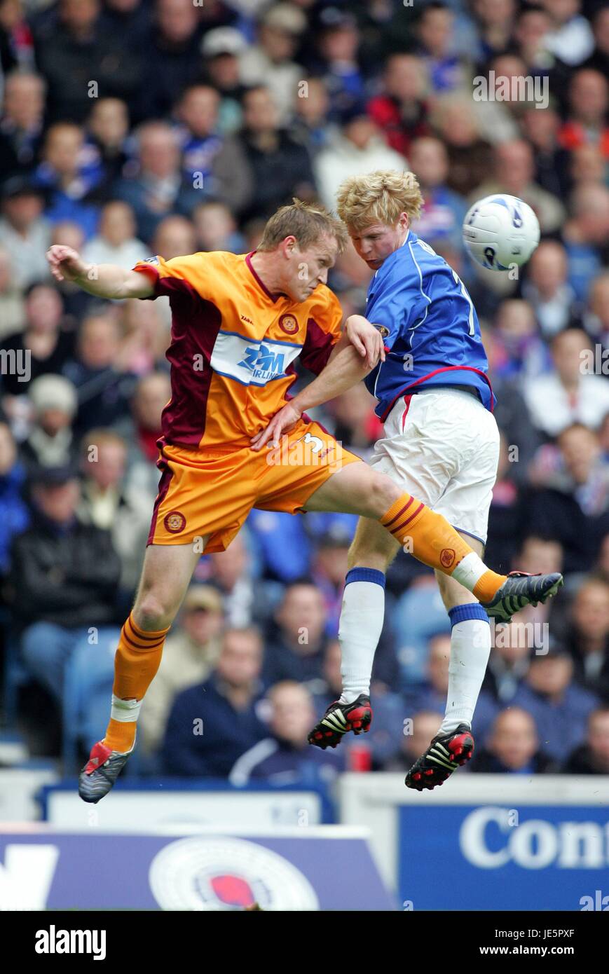 STEVEN HAMMELL & CHRIS BURKE RANGERS V MOTHERWELL IBROX STADIUM GLASGOW ...