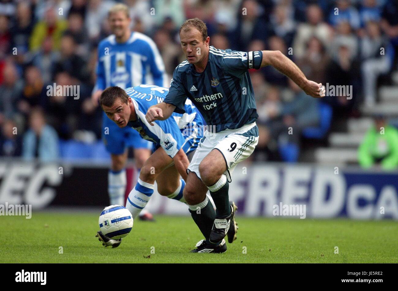 LEE MCCULLOCH & ALAN SHEARER WIGAN V NEWCASTLE JJB STADIUM WIGAN ...