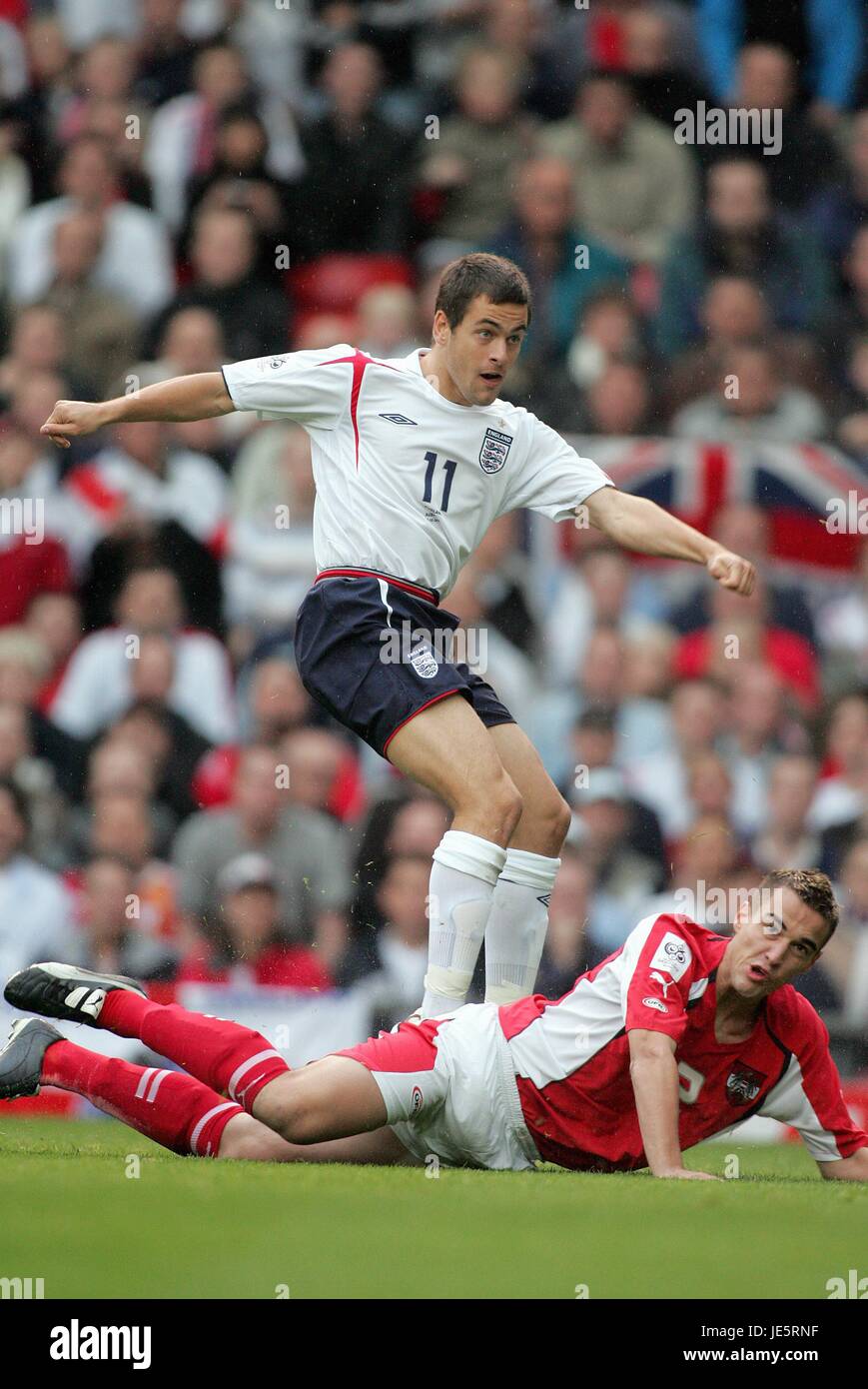 JOE COLE & ANDREAS DOBER ENGLAND V AUSTRIA OLD TRAFFORD MANCHESTER ...
