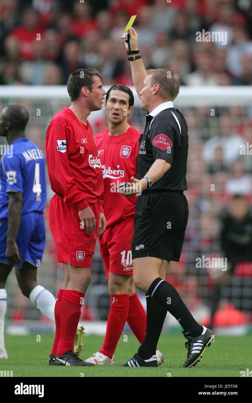 GRAHAM POLL BOOKS CARRAGHER LIVERPOOL V CHELSEA ANFIELD LIVERPOOL ...