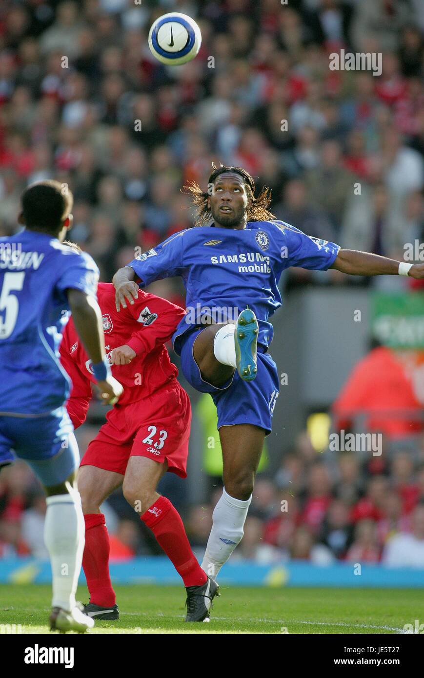 DIDIER DROGBA CHELSEA FC ANFIELD LIVERPOOL ENGLAND 02 October 2005 ...
