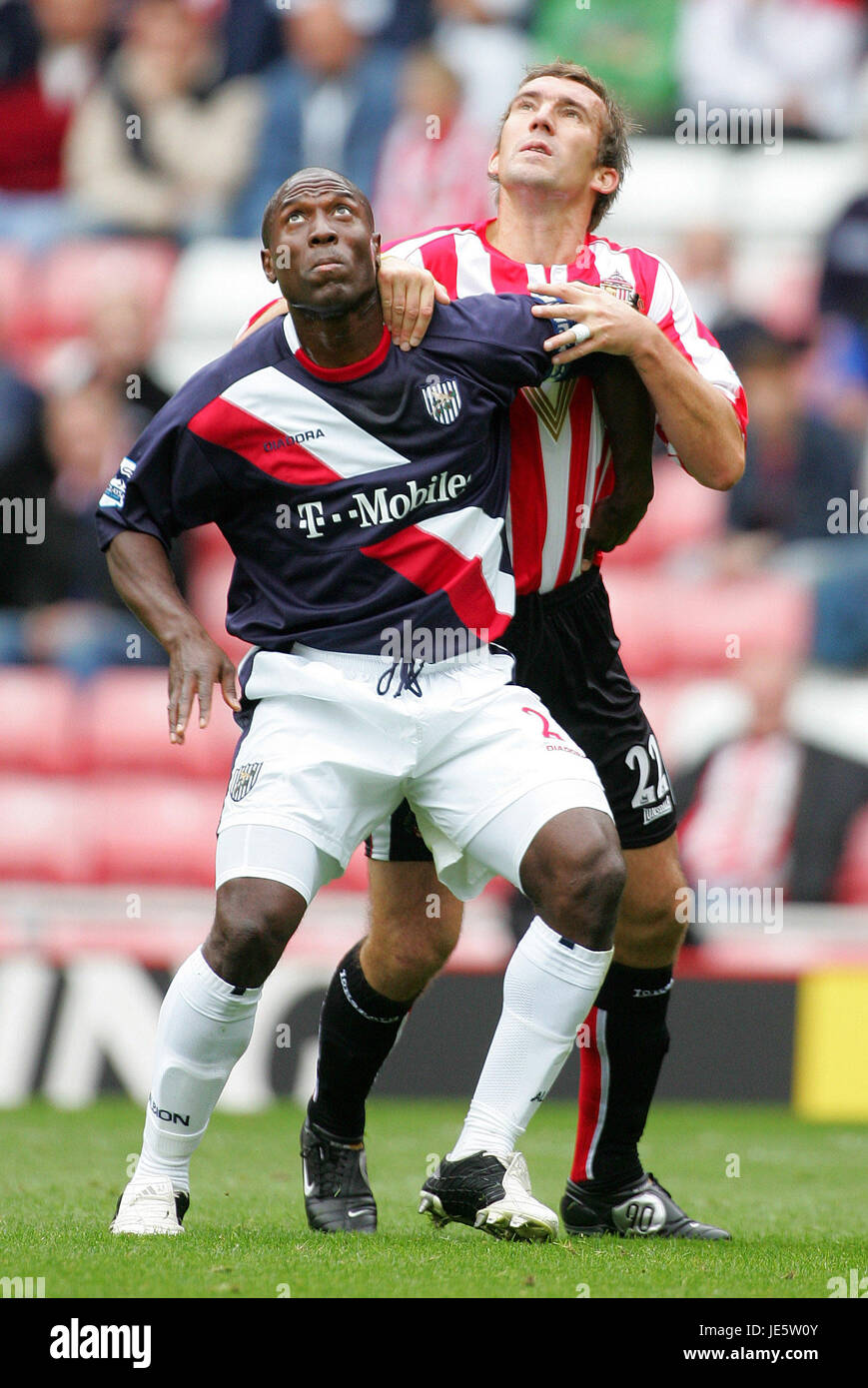 ALAN STUBBS & KEVIN CAMPBELL SUNDERLAND V WEST BROM STADIUM OF LIGHT ...
