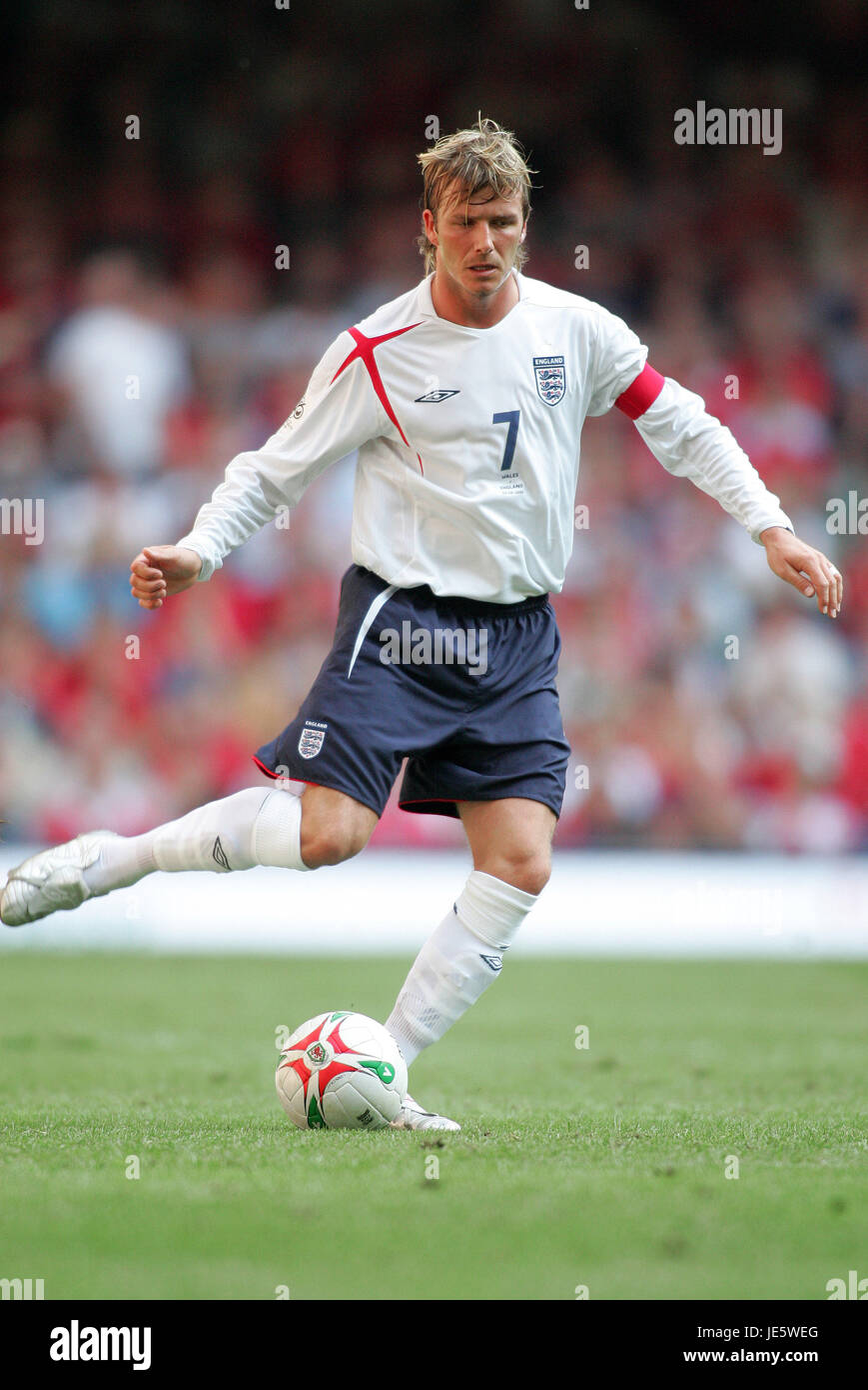 DAVID BECKHAM ENGLAND & REAL MADRID CF THE MILLENNIUM STADIUM CARDIFF ...
