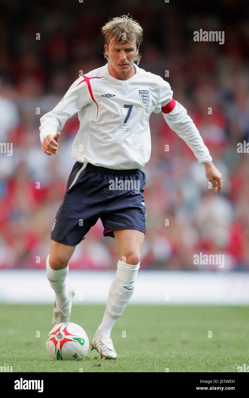 DAVID BECKHAM ENGLAND & REAL MADRID CF THE MILLENNIUM STADIUM CARDIFF ...
