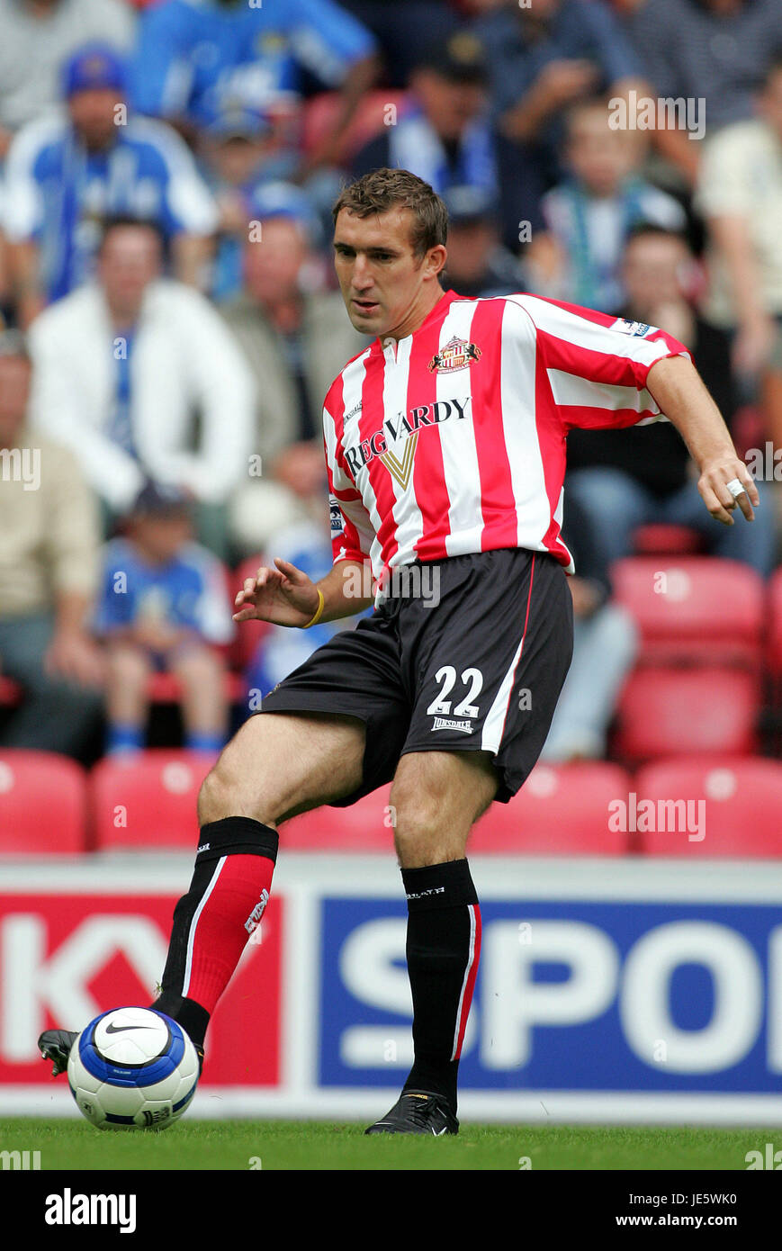 ALAN STUBBS SUNDERLAND FC JJB STADIUM WIGAN 27 August 2005 Stock Photo ...