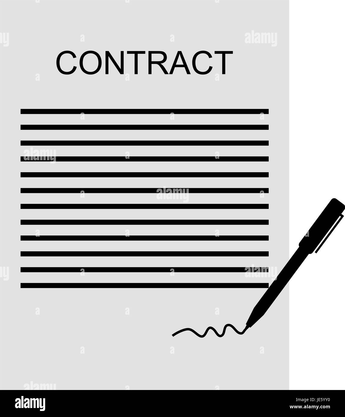 Contract icon on white background in vector Stock Vector Image & Art ...