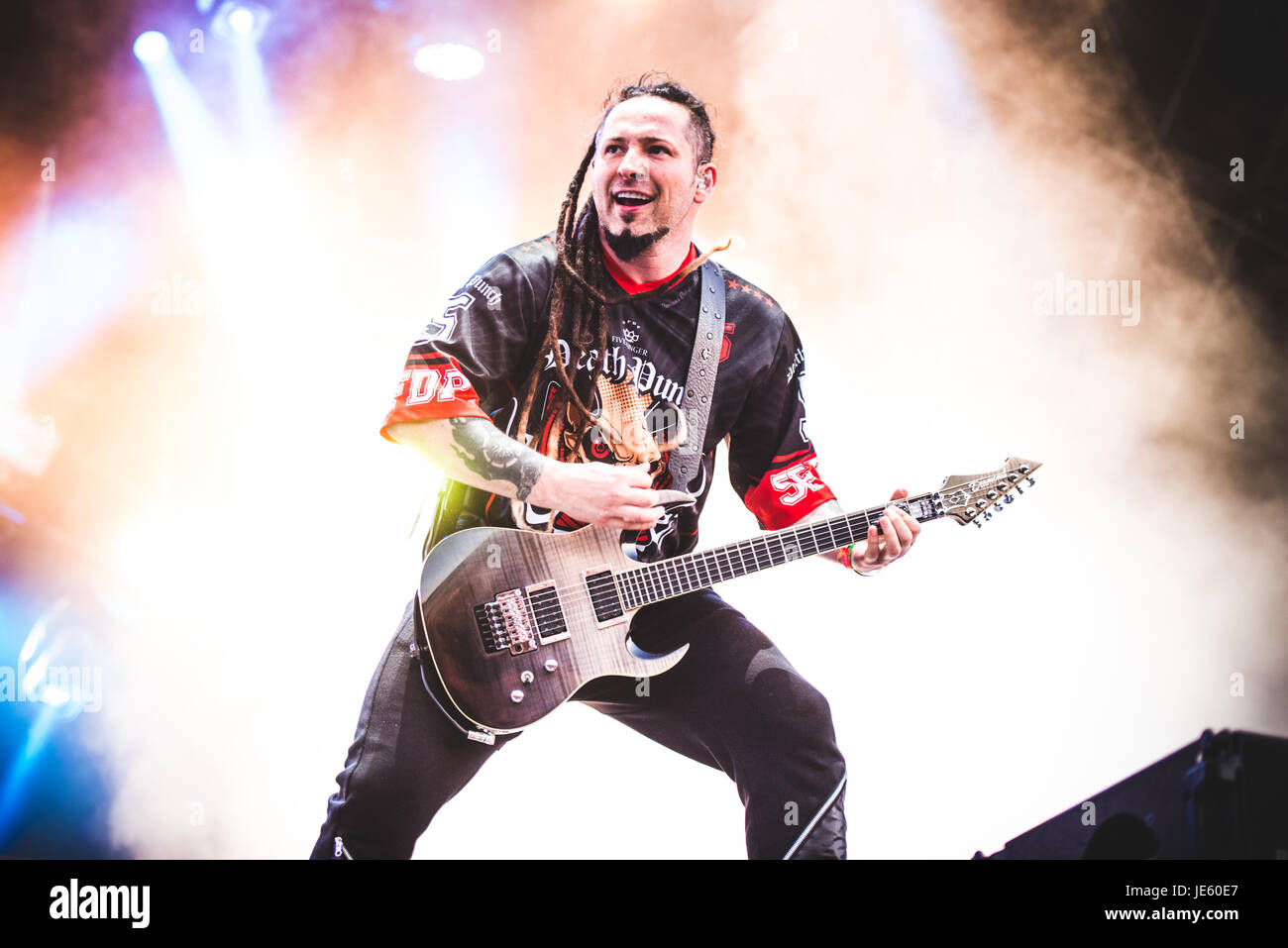 June 18, 2017: Five Finger Death Punch performing live at the Hellfest ...