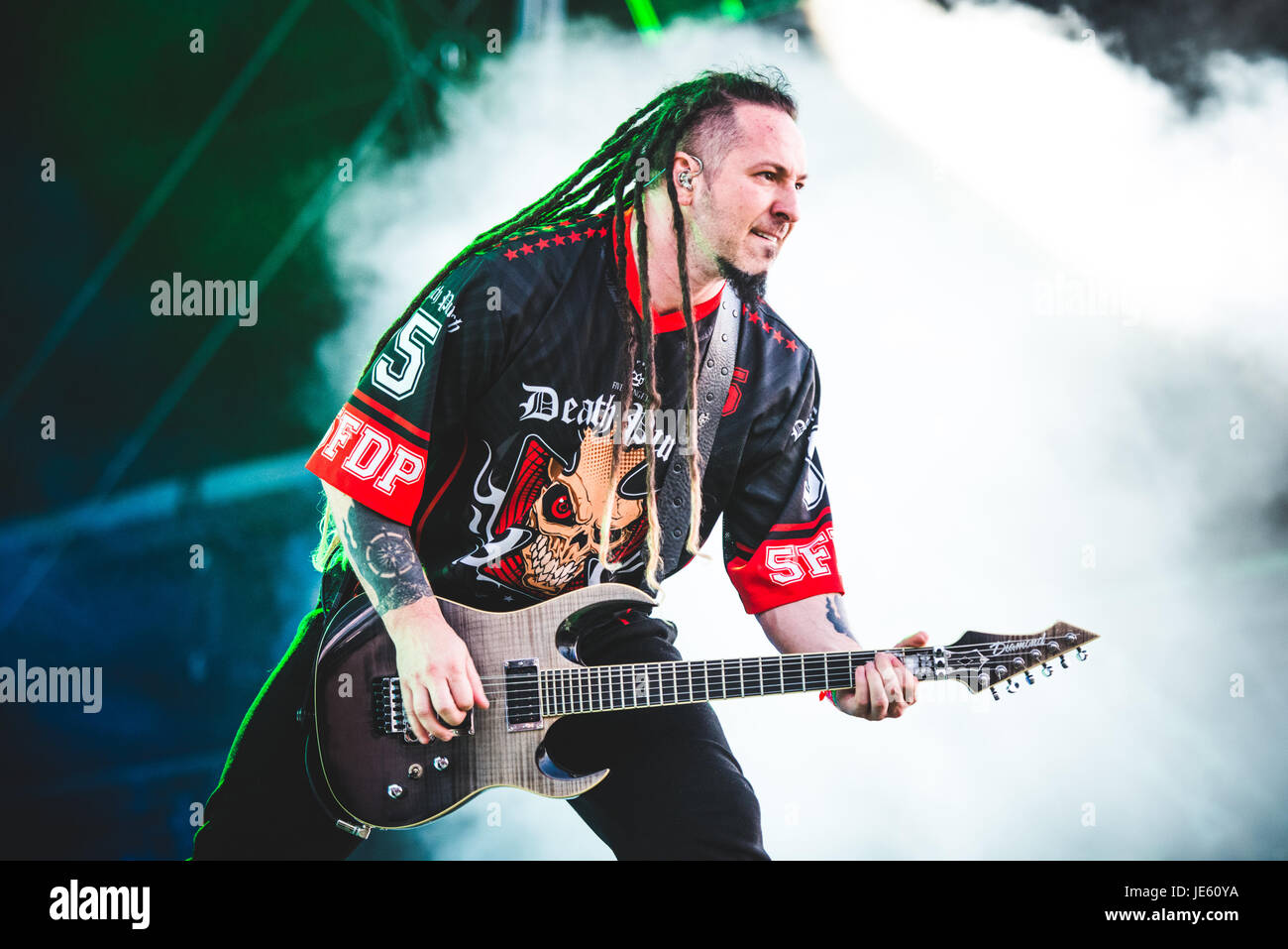 June 18, 2017: Five Finger Death Punch performing live at the Hellfest ...