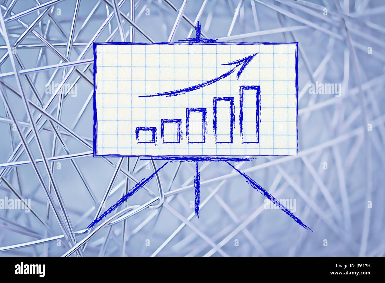 data on graph showing growth on whiteboard design Stock Photo - Alamy